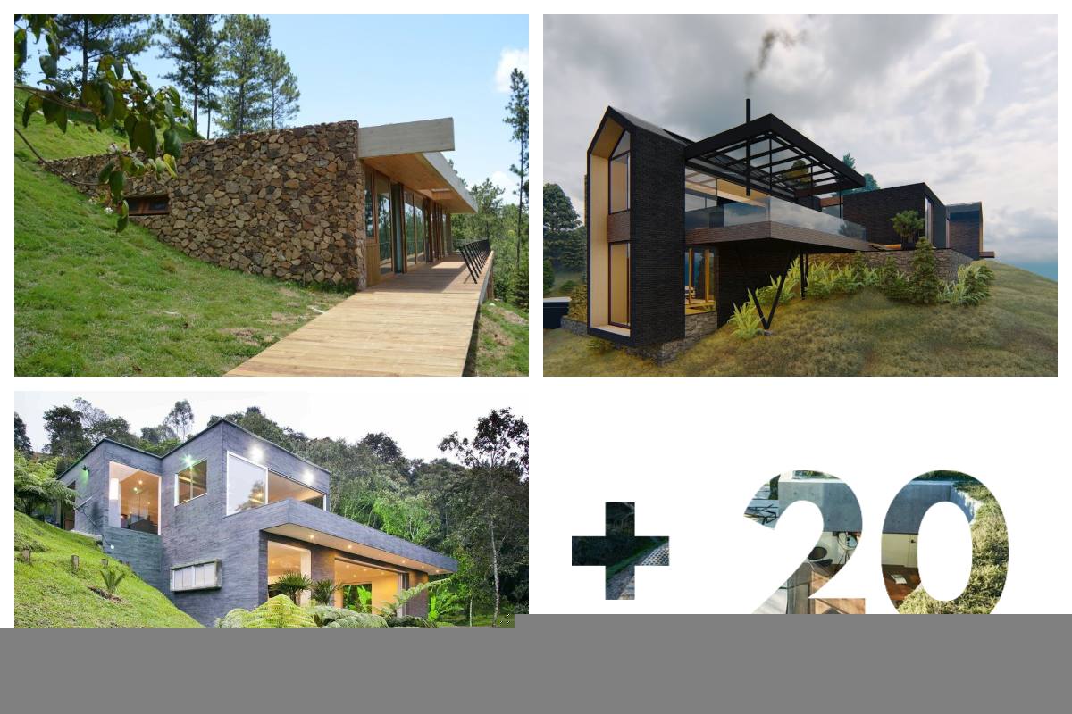 +Ideas: Casas de campo en terrenos con pendiente. - Casas de Campo