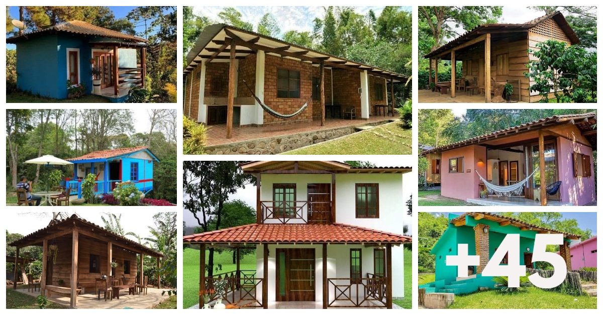 +45 Casas rústicas de 1 piso con techo de teja - Casas de Campo