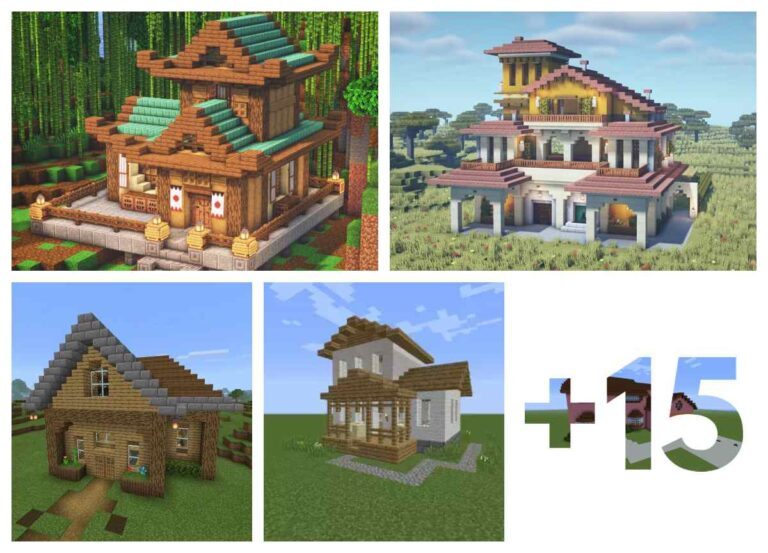 15 casas de campo diseñadas en minecraft. - Casas de Campo