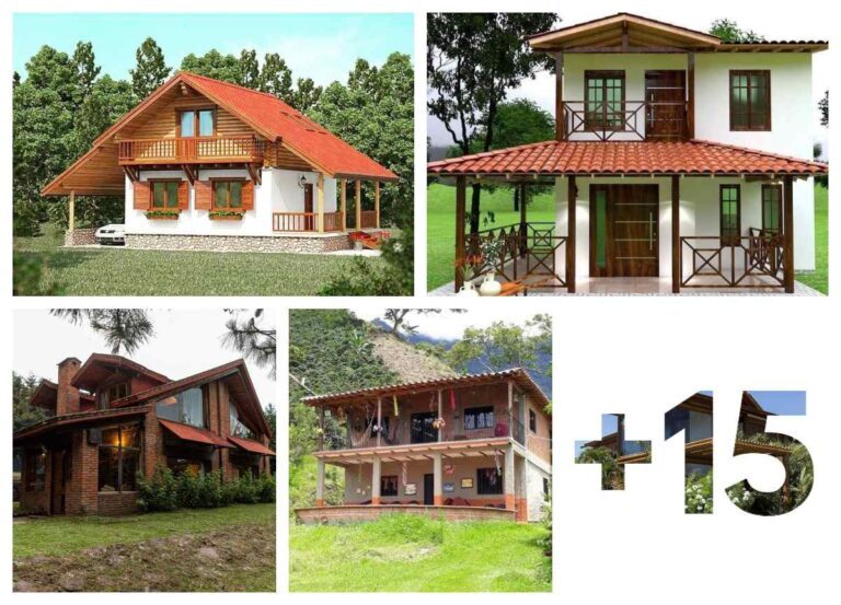 +15 casas de campo de dos pisos sencillas y bonitas. - Casas de Campo